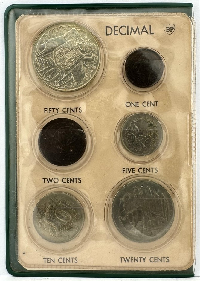 1966 R.A.M. AUSTRALIAN DECIMAL COIN SET IN DISPLAY SLEEVE Auction (0010 ...