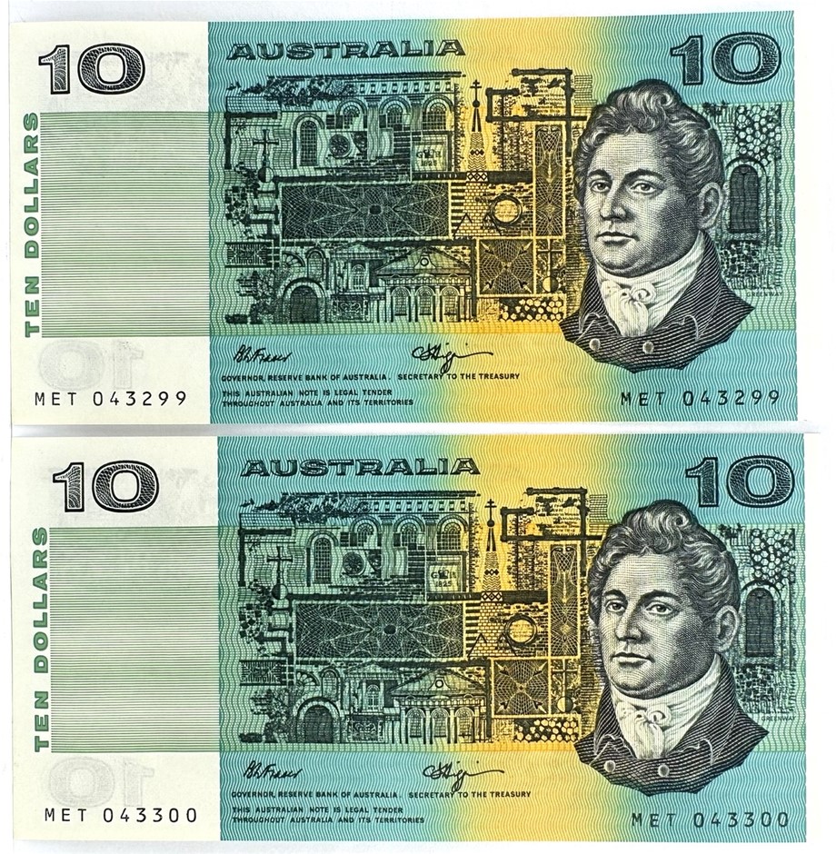 CONSECUTIVE SET OF 1989 AUSTRALIAN $10 BANKNOTES (UNCIRCULATED) Auction ...
