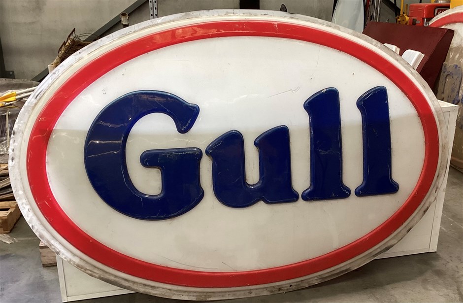 2 Large GULL Fuel Signs Auction (0009-9056887) | Grays Australia