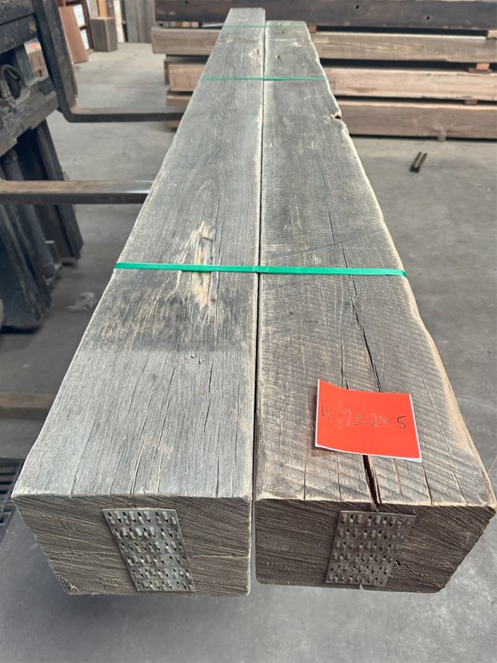Reclaimed Ironbark Grey weathered feature posts wire brushed Auction ...