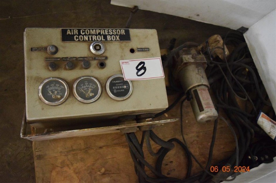Air Compressor Control Box with Moisture Trap and Leads/Hoses Auction ...