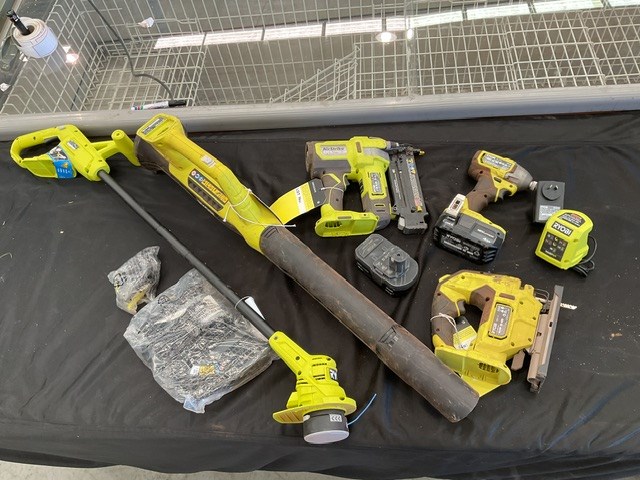 Ryobi Cordless Garden And Power Tool Pack With Charger And 2 Batteries ...