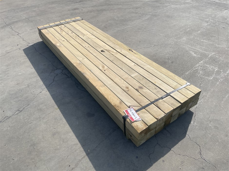 90mm x 90mm x 3000mm Treated Pine Posts, Qty x16 Pcs Auction (0045 ...