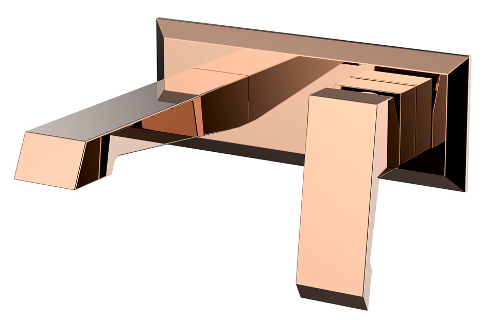 Monsoon Showers Wall Mixer Tap With Spout - Rose Gold Auction (0003 ...