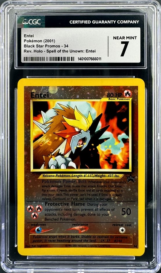 2001 POKEMON BLACK STAR PROMOS ENTEI - REV. HOLO - SPELL OF THE UNOWN ...