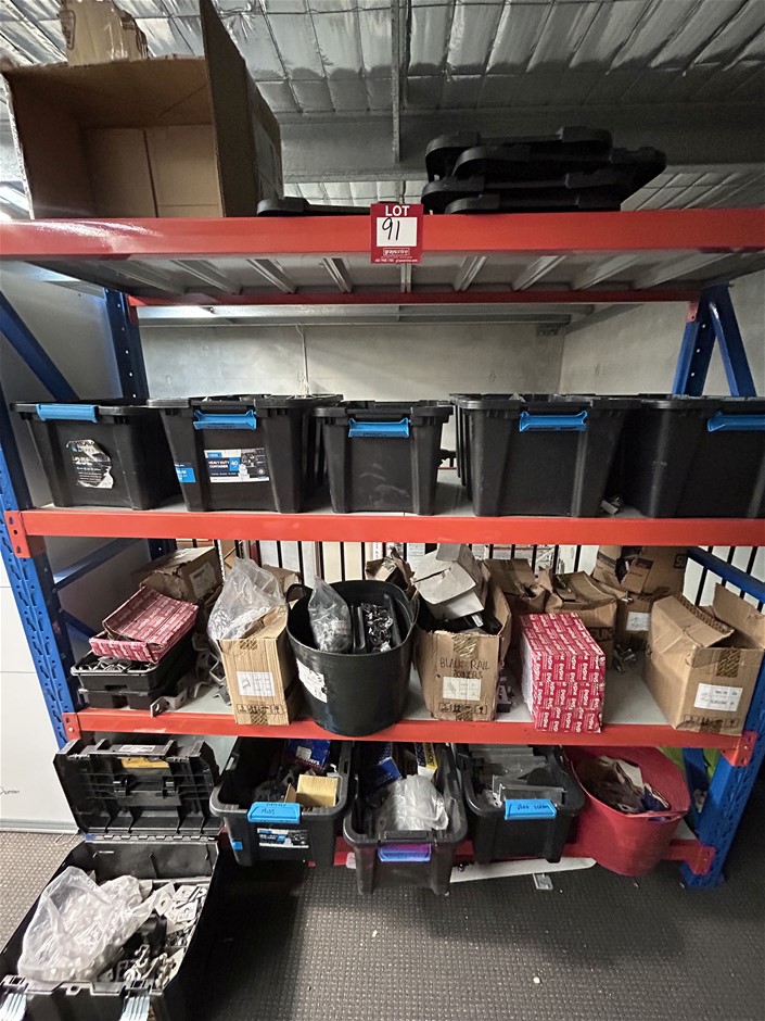 Heavy Duty 4 Shelf Rack and Contents as photographed. Auction (0091 ...