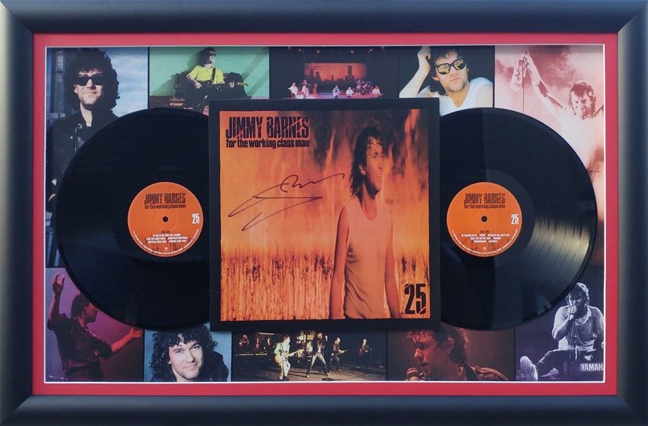 JIMMY BARNES "WORKING CLASS MAN" SIGNED ALBUM FRAMED PHOTO PROOF ...