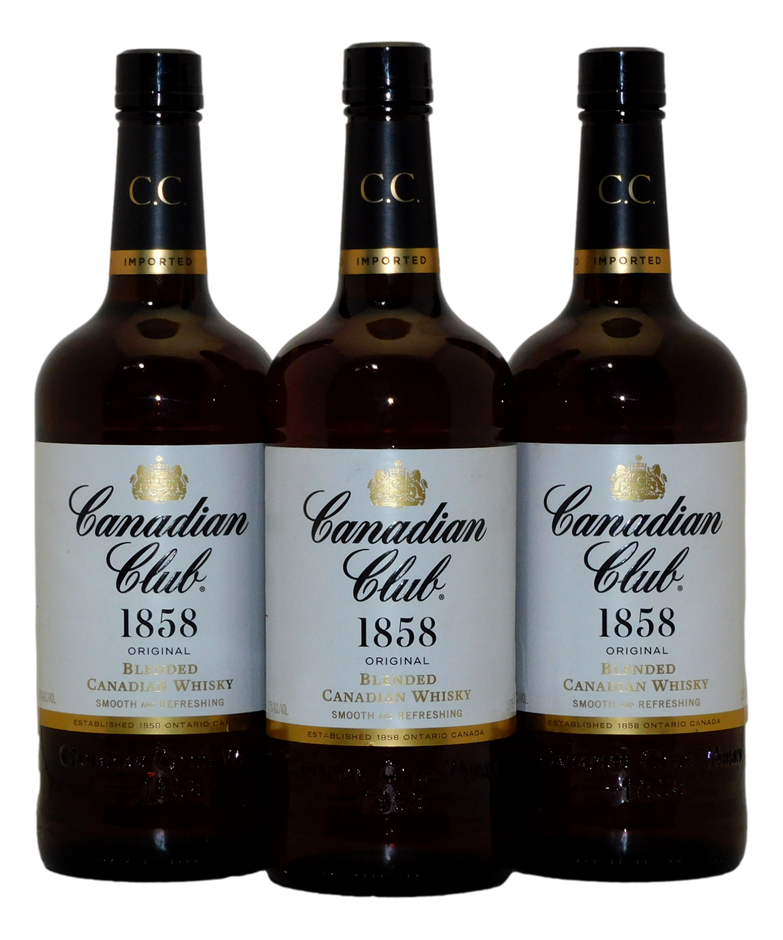 Canadian club Blended Canadian Whisky (3x 1L).Canada Auction (0010 ...
