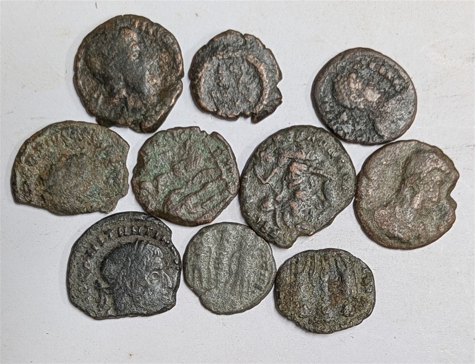 Collection of ten nearly 2000 year old Ancient Rome Coin collection ...