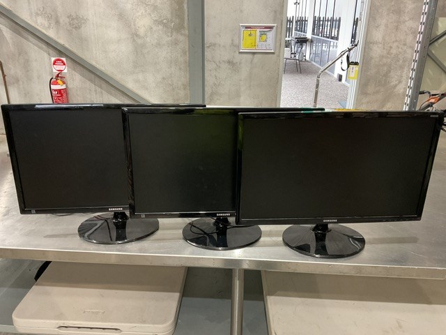 Three Samsung 24 inch Monitors Auction (0100-9053604) | Grays Australia