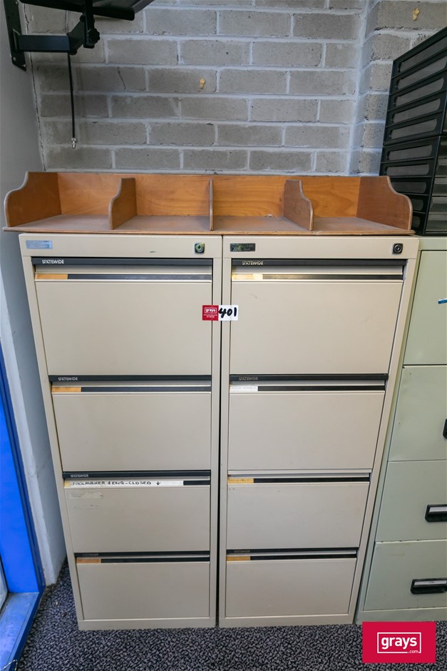 3x Assorted 4 Drawer Filing Cabinet Auction (0401-5056768) | Grays ...
