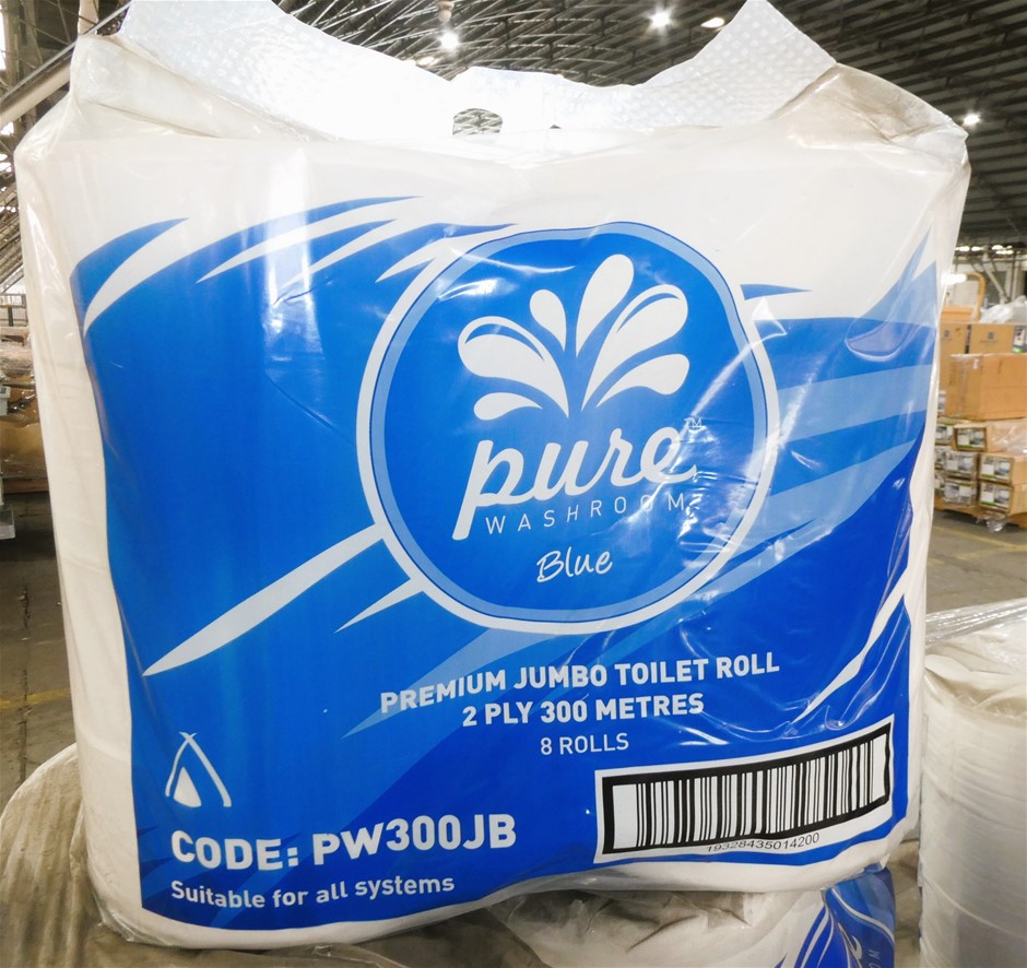 Pallet of Pure Washroom Blue Range Toilet Tissue Rolls Auction (0015 ...