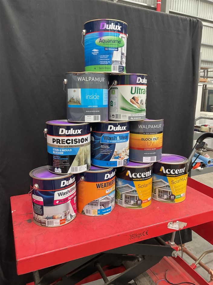 39 Tins Of Assorted 4ltr Paint Auction (0115-3029644) | Grays Australia