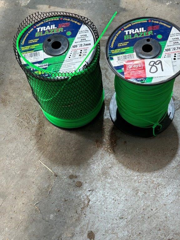 2 x Rolls of TRAIL BLAZER Commercial Nylon Brush Cutter Line Auction ...