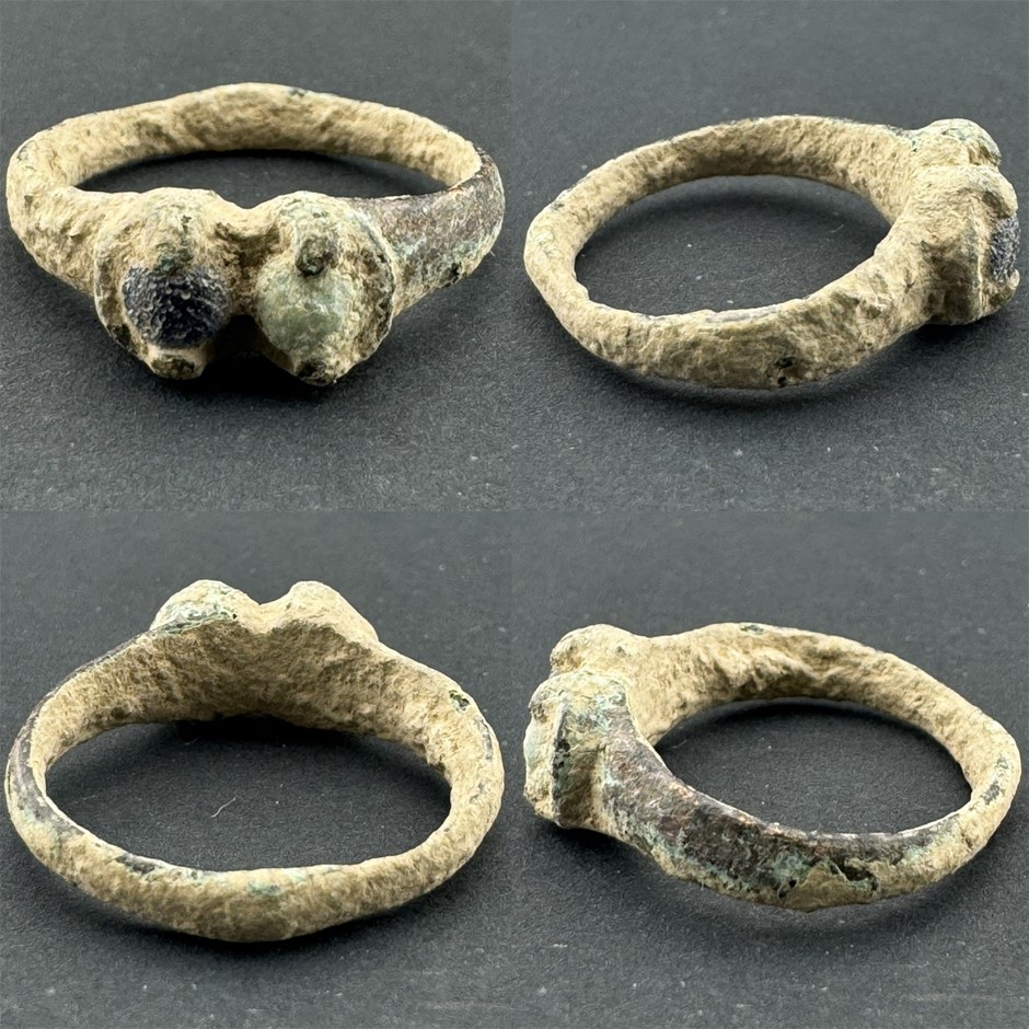 CIRCA. 3RD CENTURY ROMAN EMPIRE BRONZE RING Auction (0001-2561134 ...