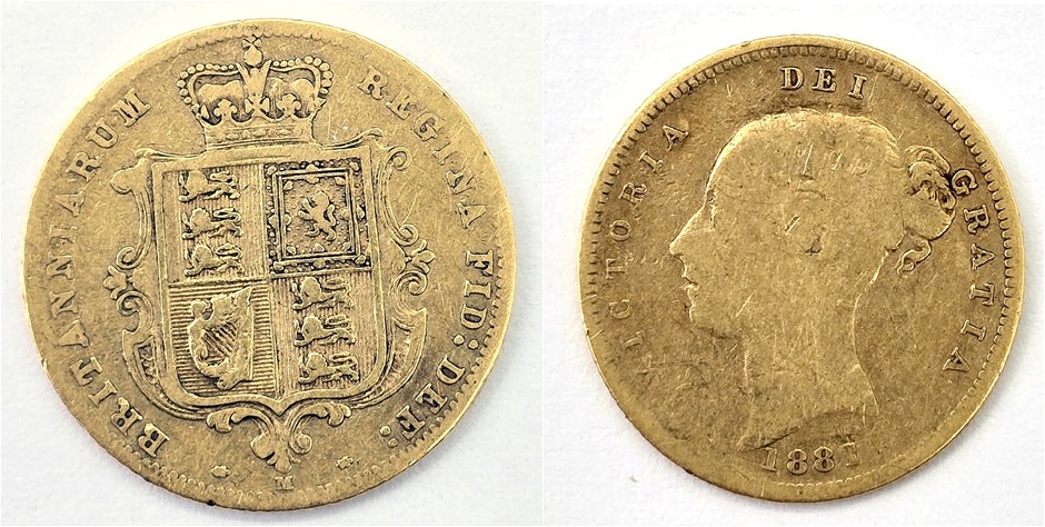 1881 MELBOURNE MINT GOLD SOVEREIGN - RARE KEY DATE COIN Auction (0001 ...