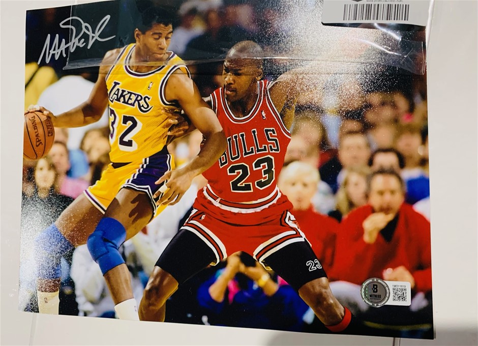 Signed Michael Jordan and Magic Johnson memorabilia - Becket ...
