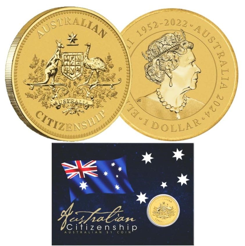 2024 AUSTRALIAN CITIZENSHIP $1 ONE DOLLAR QEII P MINTMARK COIN UNC & CARDED Auction (0020 ...