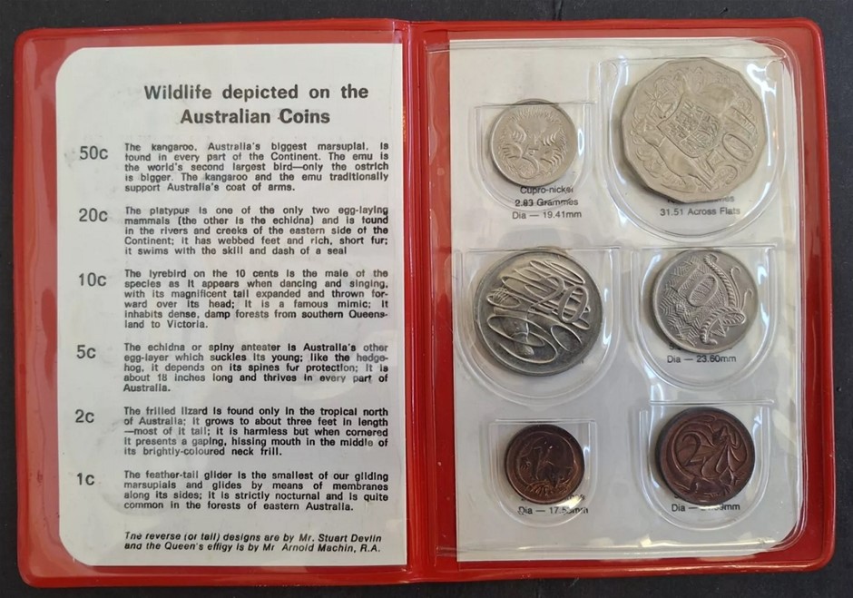1981 Australia Year Set of 6 UNC coins in RAM Folde Auction (0022 ...