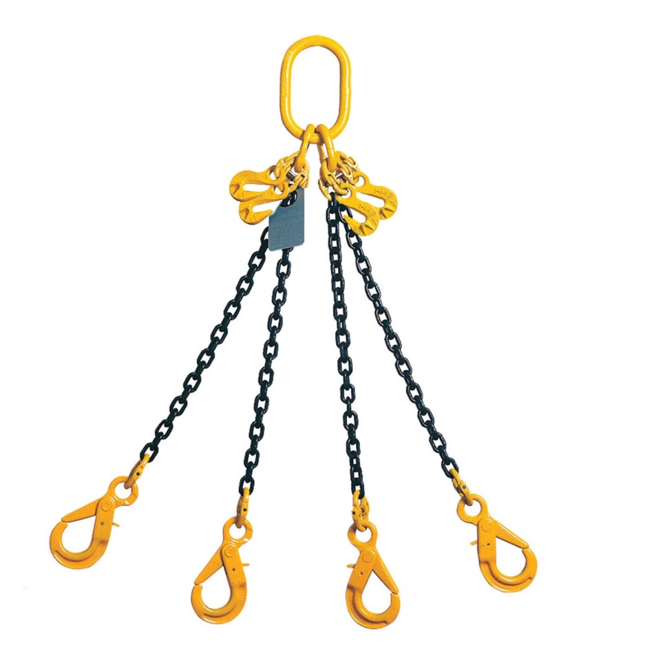 Lifting Chain Sling 4-Leg 7mm x 1M, WLL 2600KG, (C/W): Shorteners and ...