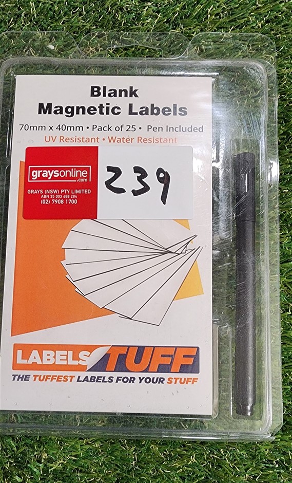 8x Blank Magnetic Labels 25 Pack Auction (0239-5057511) | Grays Australia