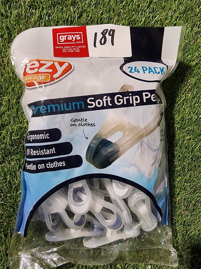 24 Pack Ezy Premium Soft Grip Pegs Auction (0189-5057511) | Grays Australia