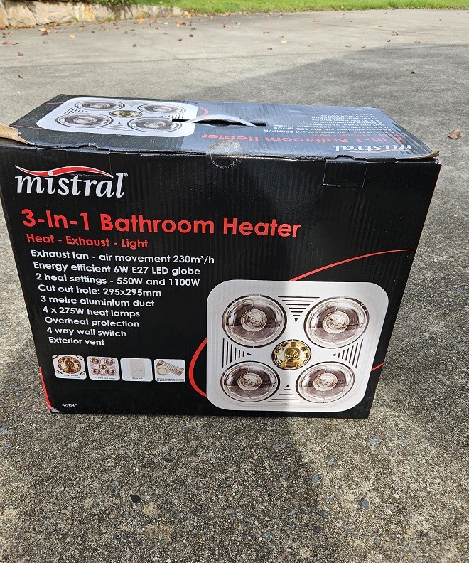 Mistral 3 in 1 Bathroom Heater Auction (0047-2560255) | Grays Australia
