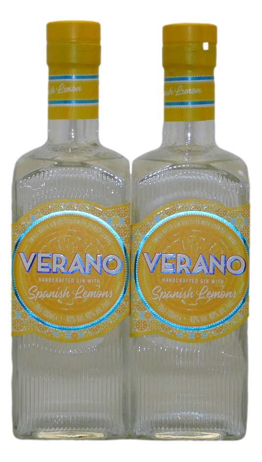 Verano Spanish Lemon Gin (2x 700mL), UK. Auction (0046-10730460 ...
