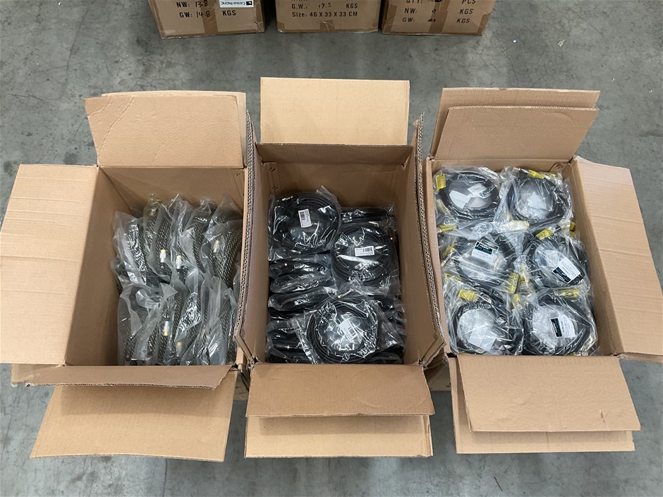 3 Boxes Of Assorted HDMI And Optical Cables Auction (0006-9053776 ...
