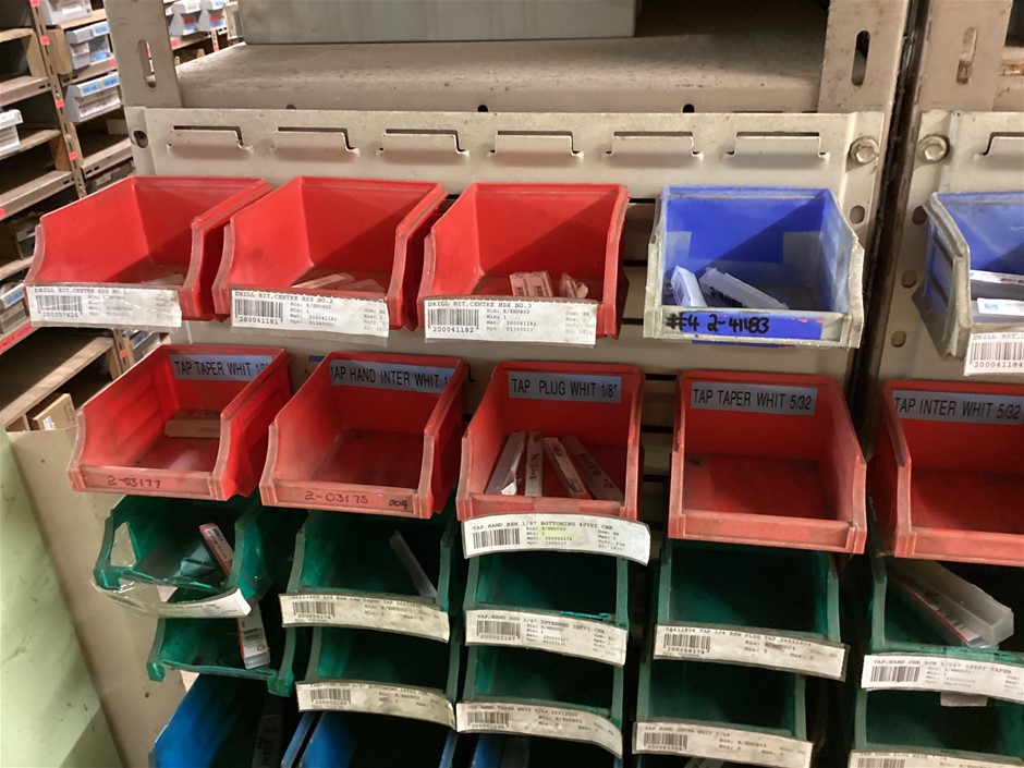 2 Rack (12 Shelf) Qty - Bearings and Other Workshop Supplies Auction ...