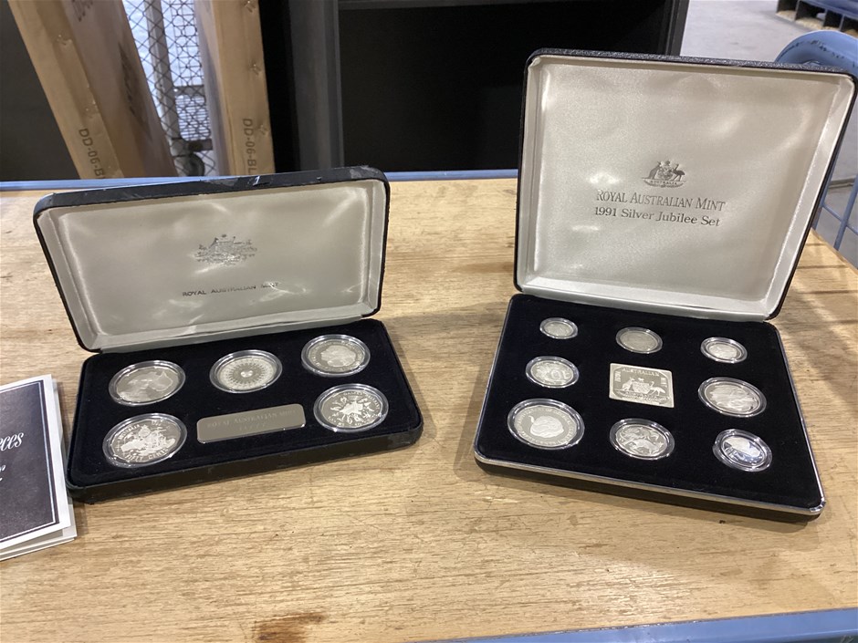 1991 Silver Jubilee And Masterpieces Of Silver Silver Coin Sets Auction ...