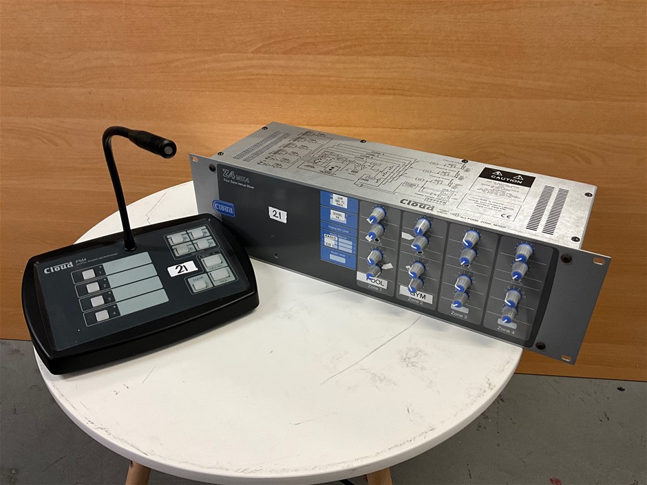 Cloud Z4 MK4 Four Zone Venue Mixer with Cloud PM4 Digital Paging ...