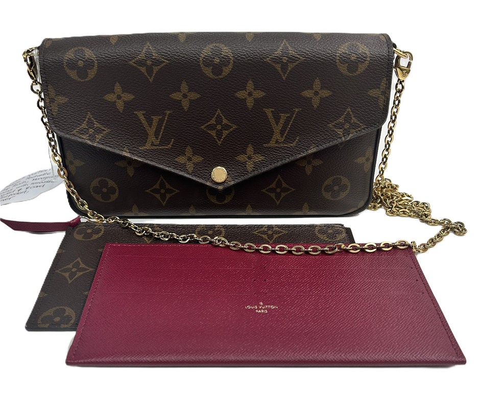 LOUIS VUITTON Felice Pouchette Flap Pouch, monogram coated canvas ...
