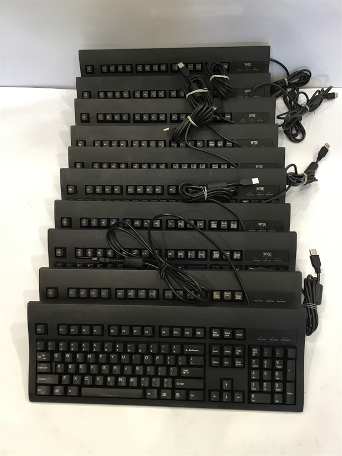 10xWYSE KU-8933 Wired USB Keyboard with Standard Layout Black Auction ...