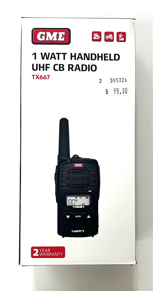 GME 1 Watt Handheld UHF CB Radio TX667 Auction (0132-2560704) | Grays ...