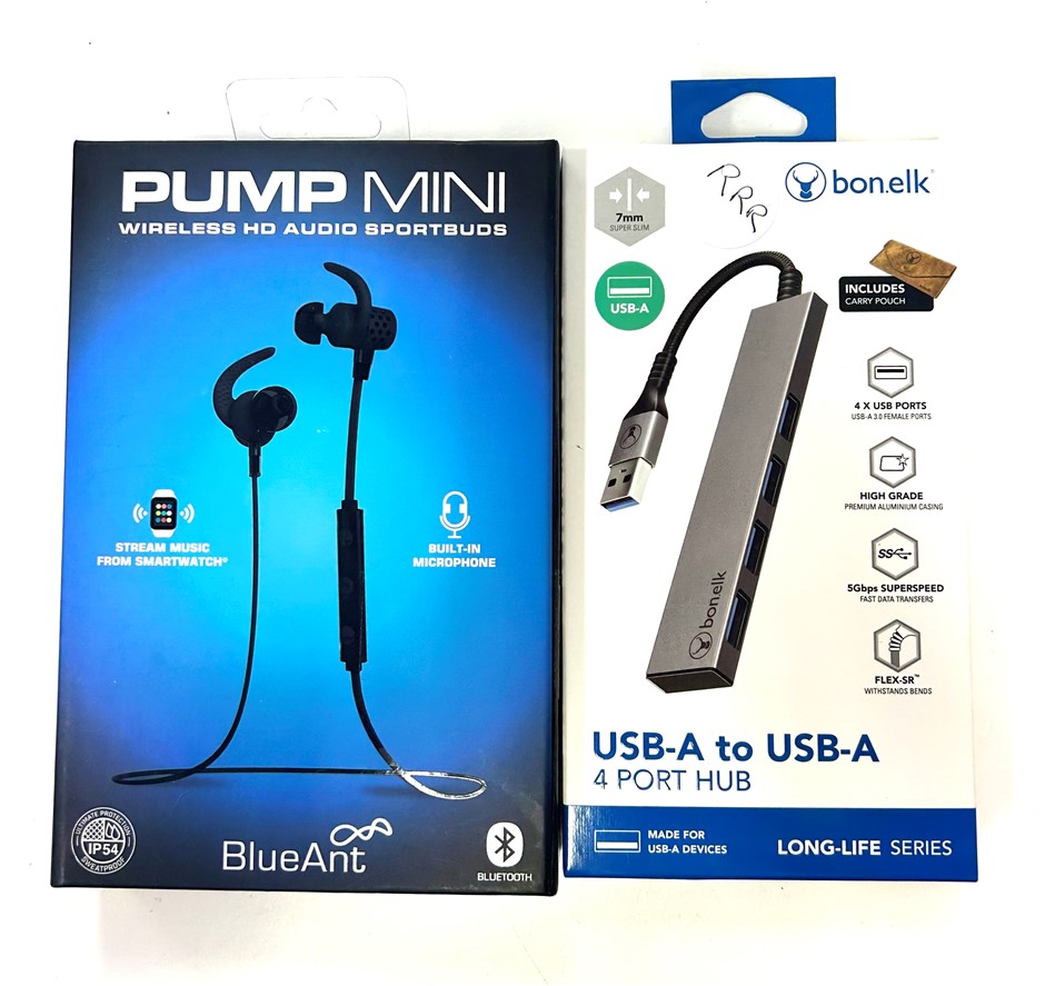 BLUEANT Bluetooth Pump Mini Wireless HD Audio Sportsbuds & BON.ELK USB ...