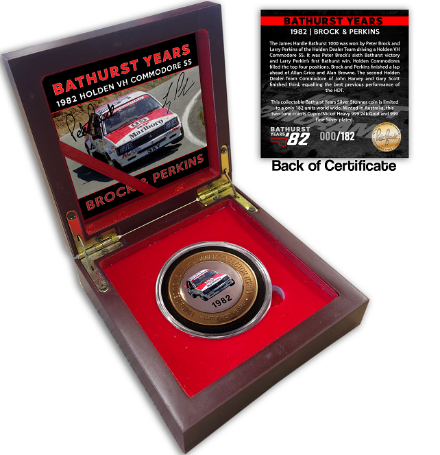 *UNRESERVED* 1982 SIGNED LARRY PERKINS L/ED SILVER STUNNER "BATHURST YEARS" Auction (0099 ...