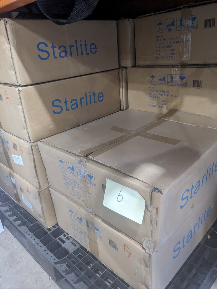 1 X PALLET STARLIGHT SQUARE SEMI RECESSED SINKS X 14 NEW Auction (0006 ...