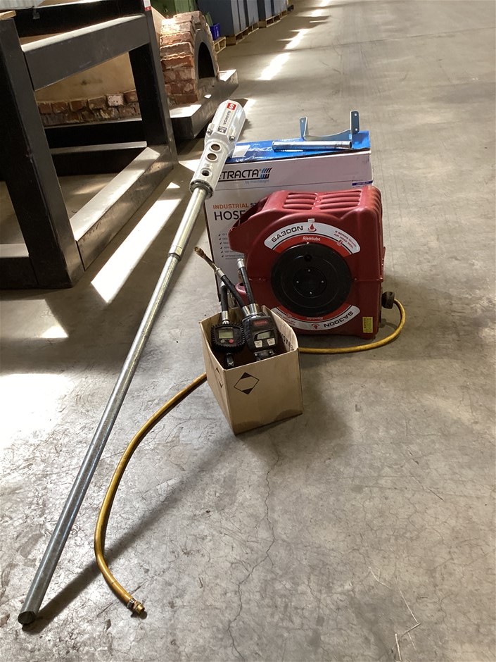 Alemlube Air Hose Reel, Digital Oil Flow Meters, Qty x3, Oil Pump, Qty ...