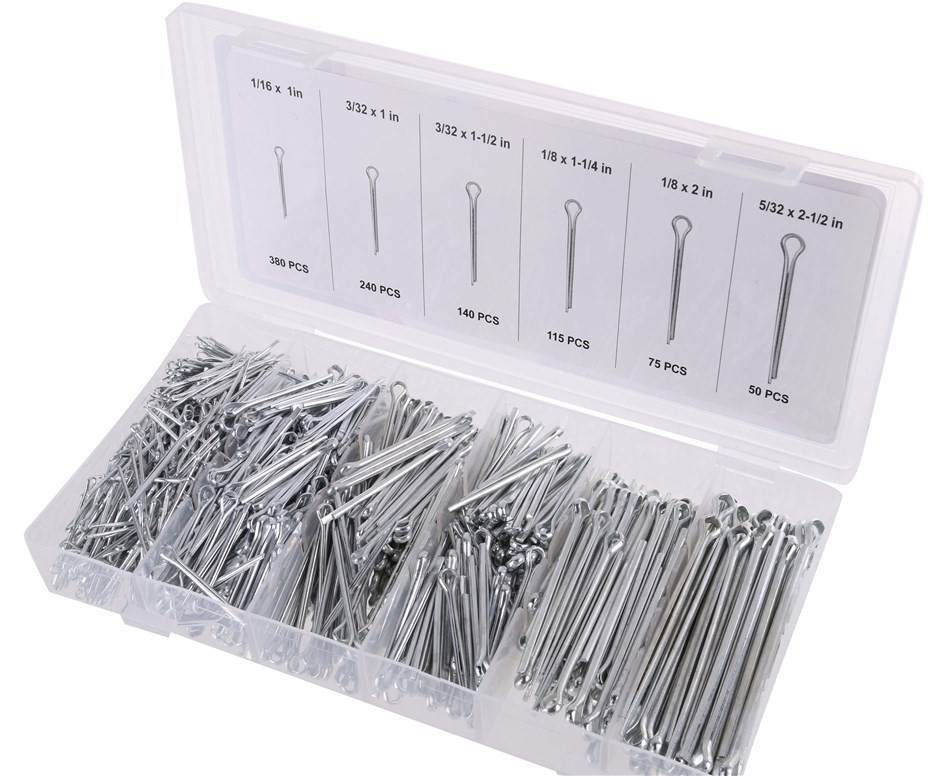 1000pc Cotter Pin Assortment. Sizes; See Image. Auction (0217-5057211 ...
