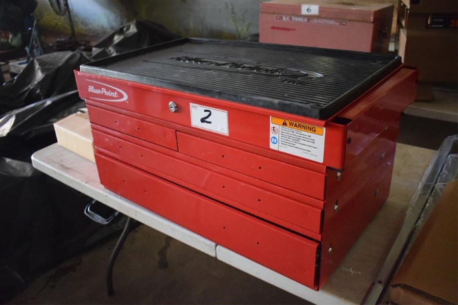 Unused Bluepoint Snap On Red Four Drawer Tool Cart on Castors Auction ...