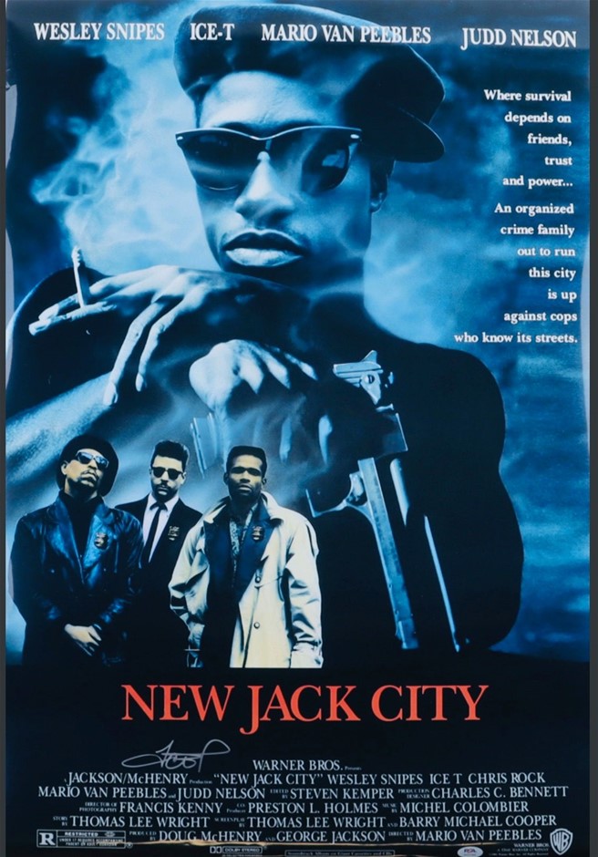 Ice-T Signed "New Jack City" 24x35 inch Original Movie Poster Auction ...