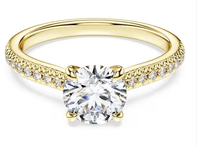 1.0CT GRA Moissanite Diamond White Brilliant Cut Ring in 925 Sterling ...