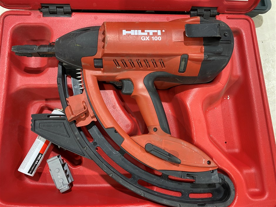 Hilti GX100 Gas Actuated Fastening/Nail Gun & Case Auction (0095 ...