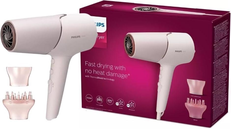 PHILIPS 5000 Series Hair Dryer, BHD530/00, Pearl Peach. Auction (0137 ...