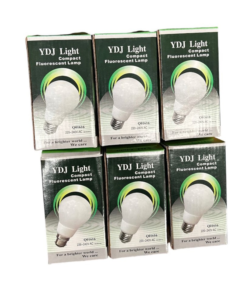 6x YDJ LIGHT Compact Fluorescent Lamp Auction (0030-2561781) | Grays ...