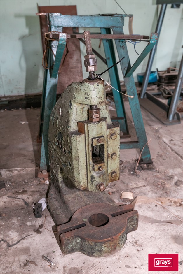 John Heine Manual Foot Press With Steel Stand Auction (0049-5058040 ...
