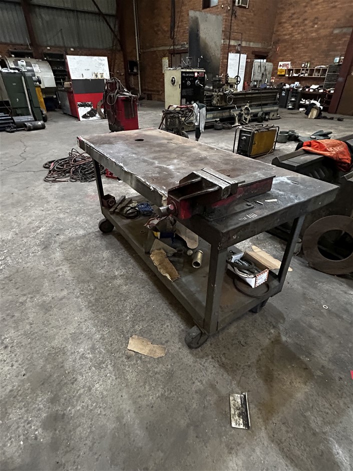 Mobile Steel Welding Bench with Vice Auction (0030-5058139) | Grays ...