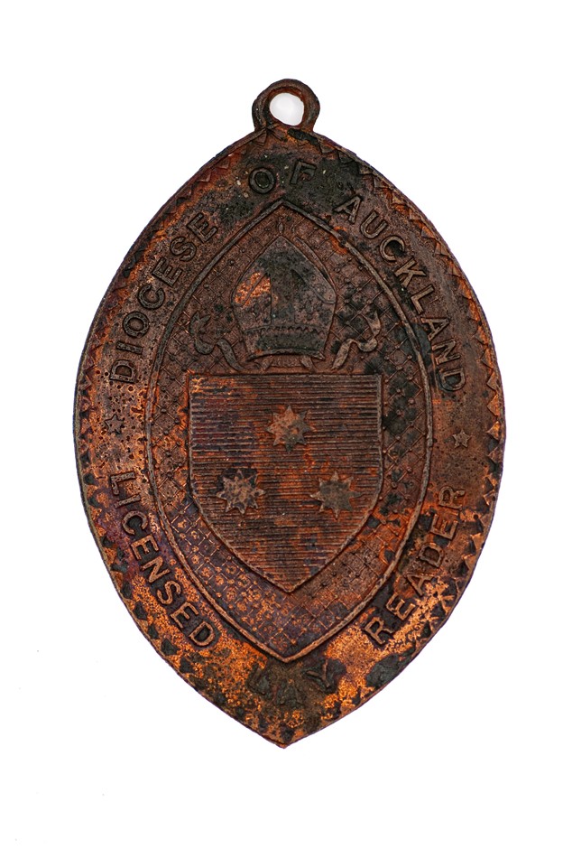 NZ Diocese of Auckland Licensed Lay Reader bronze medal w/ ring suspension Auction (2294-5058979 ...