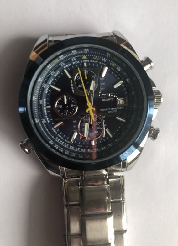 Waterproof Chronograph Water Resistant Stainless Steel Watch Auction ...